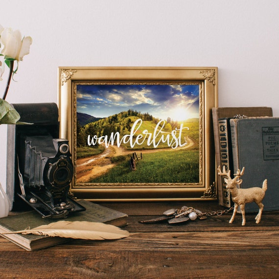 Items similar to Teen room decor, Wanderlust art, Teen room art, Dorm ...
