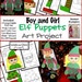 Boy Elf and Girl Elf Puppet Art Project Color by LearnandGrow