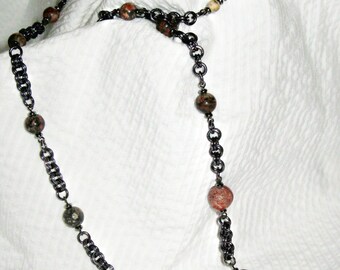 The Princess Chainmail Necklace with Swarovski Crystals