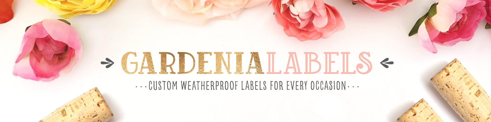 Custom Wine Labels for Weddings Birthdays & More by GardeniaLabels