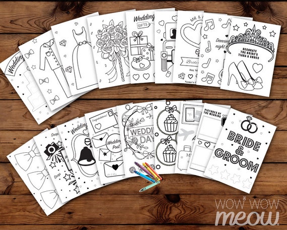 Wedding Coloring Book Kid Activity Colouring Page