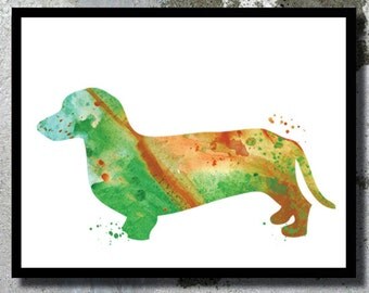 Peinture de teckel | Etsy