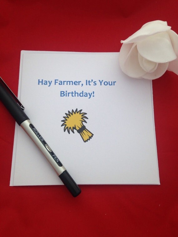 Hay Farmer Its Your Birthday Farmers Birthday Pun Birthday