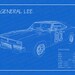 1967 Chevrolet Chevelle SS blueprint poster 18x24