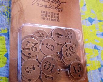 Numbered tokens | Etsy