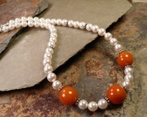 Popular items for rust color necklace on Etsy