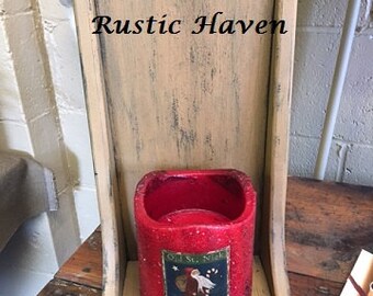 Primitive candle box | Etsy
