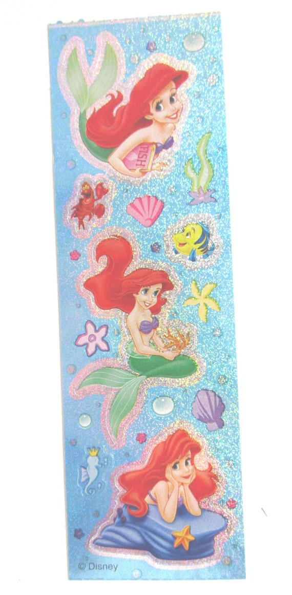 Disney Little Mermaid Sparkly Stickers // Sandylion Ariel