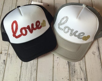 Cute love hat love love hat love trucker hat by ArieBdesigns