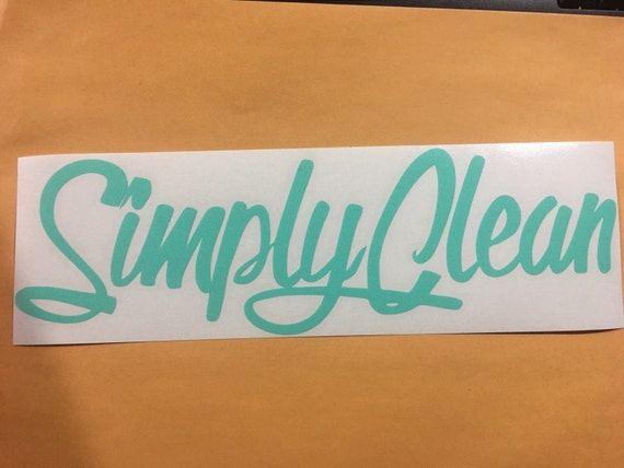 Simply Clean vinyl decal CHOOSE COLOR by TheStickerBitch on Etsy