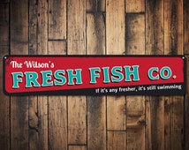 Popular items for fresh fish sign on Etsy