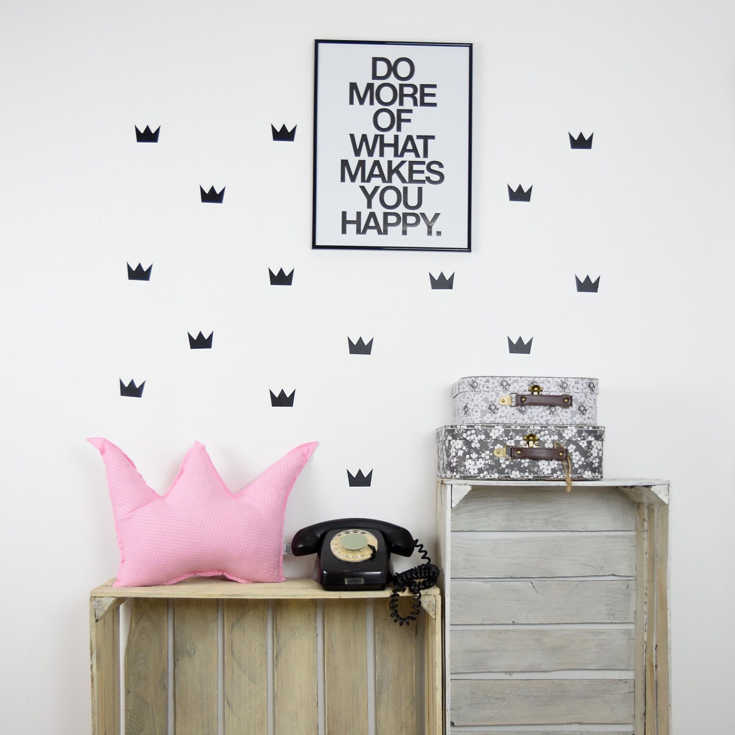 Crown Wall Decal Set of 50 Crowns Wall Decals Wall by MamaPotrafi