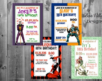 Dc comics invitation | Etsy