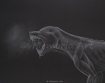 Horror drawing | Etsy