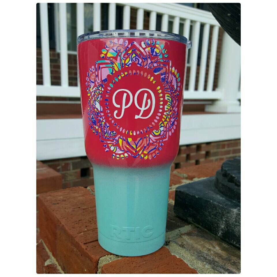 Monogram Decal For Yeti Personalized Name Vinyl Stickers For