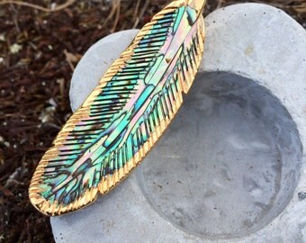 Gold dipped feathers | Etsy