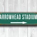 ARROWHEAD STADIUM Sign Vintage style Arrowhead Stadium Sign