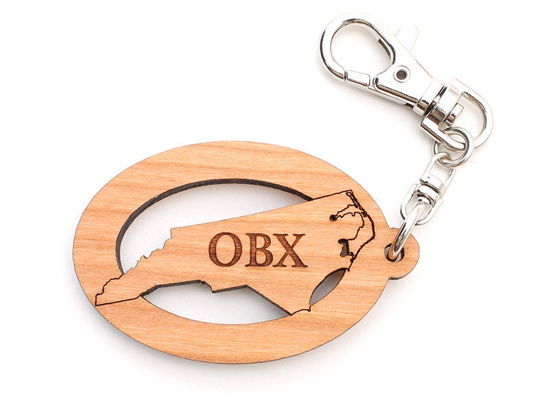 OBX Outer Banks North Carolina Key Chain by NestledPineWoodworks