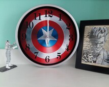 Unique clock for shelf related items | Etsy