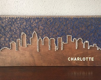 Custom City Skyline String Art by CactusCustomDesigns on Etsy