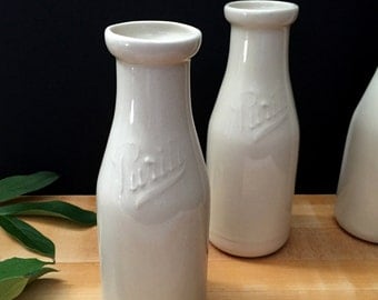 Ceramic milk bottle | Etsy