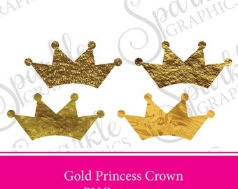 CROWN GLITTER GOLD Digital ClipArt: Glitter Gold Sparcle