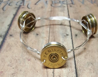 Items similar to The Shelby Winchester shell wire wrapped bracelet on Etsy