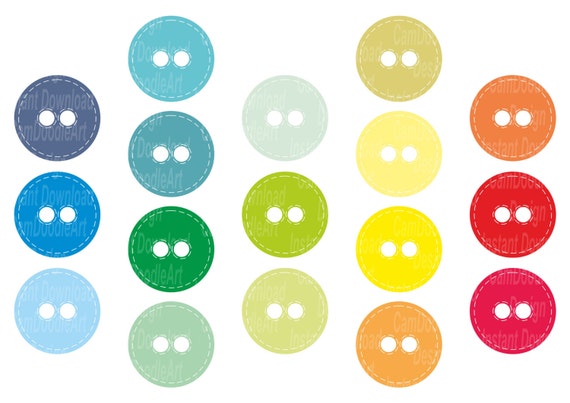 Button Clipart Sewing Clipart Sew Clipart Digital Clip Art