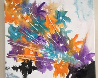 Items similar to 6 Abstract Flowers Vinyl Wall Sticker on Etsy