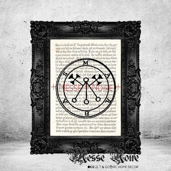 Demon Marbas seal canvas print Goetia Grimoire by MesseNoire