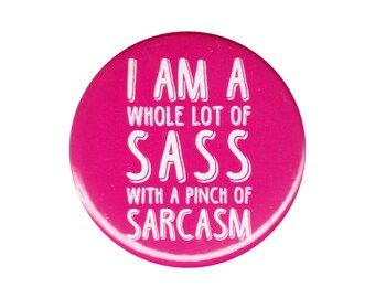 Sarcastic button | Etsy