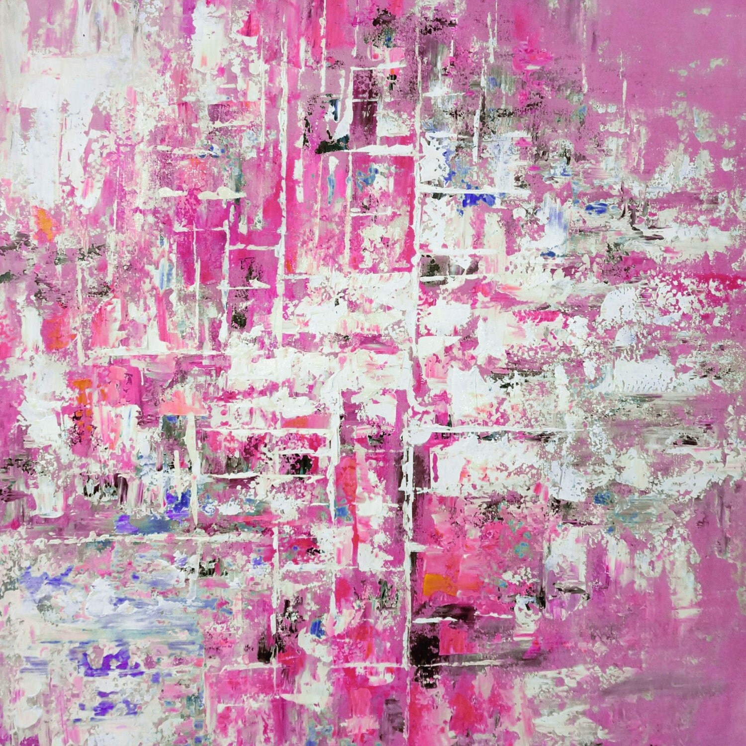 Abstract Painting Pink Original abstract Art by LettredAmore