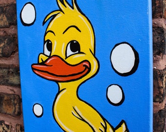 Rubber duck painting | Etsy