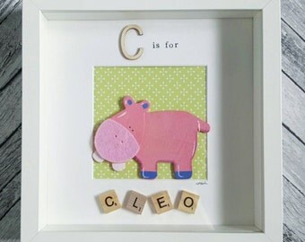 Items similar to Baby Shower Gift- Tricycle Girl Pink Hippo on Etsy