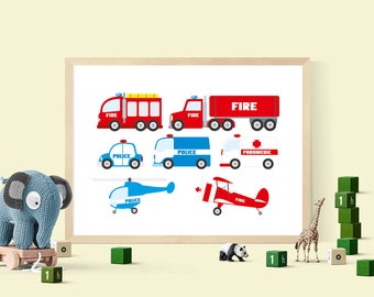 Fire truck clipart | Etsy