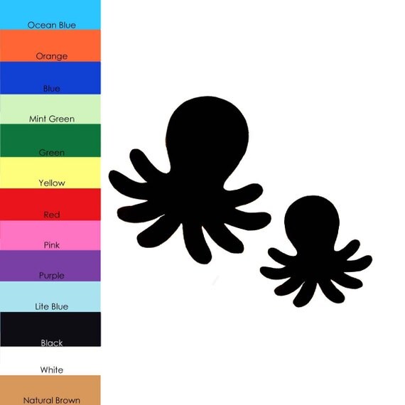 25 Pack Paper Octopus Shape Octopus Die Cut Octopus Cut