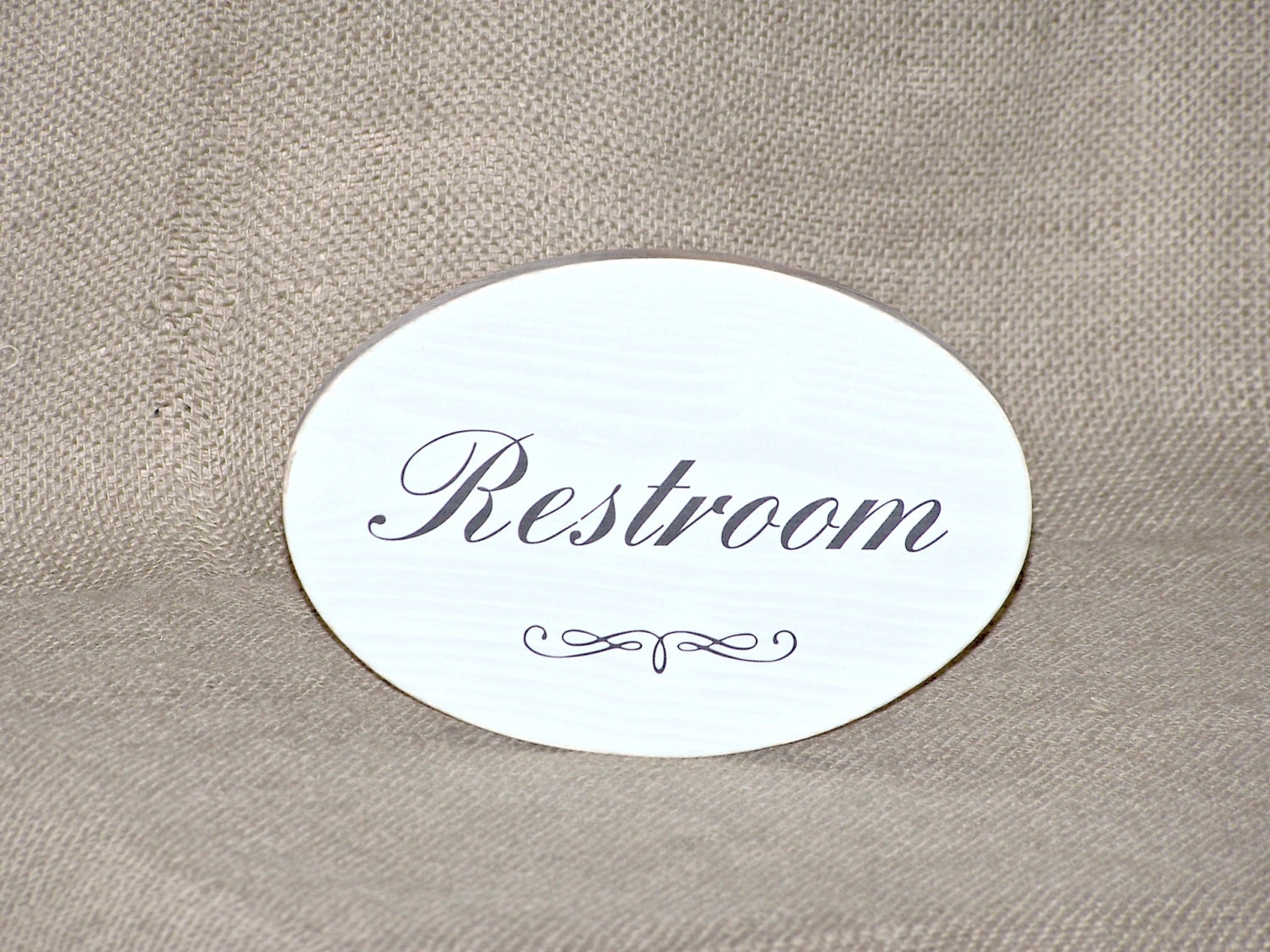 Oval Wall Plaque Restroom Hanging Sign Home Decor by Sawdusted