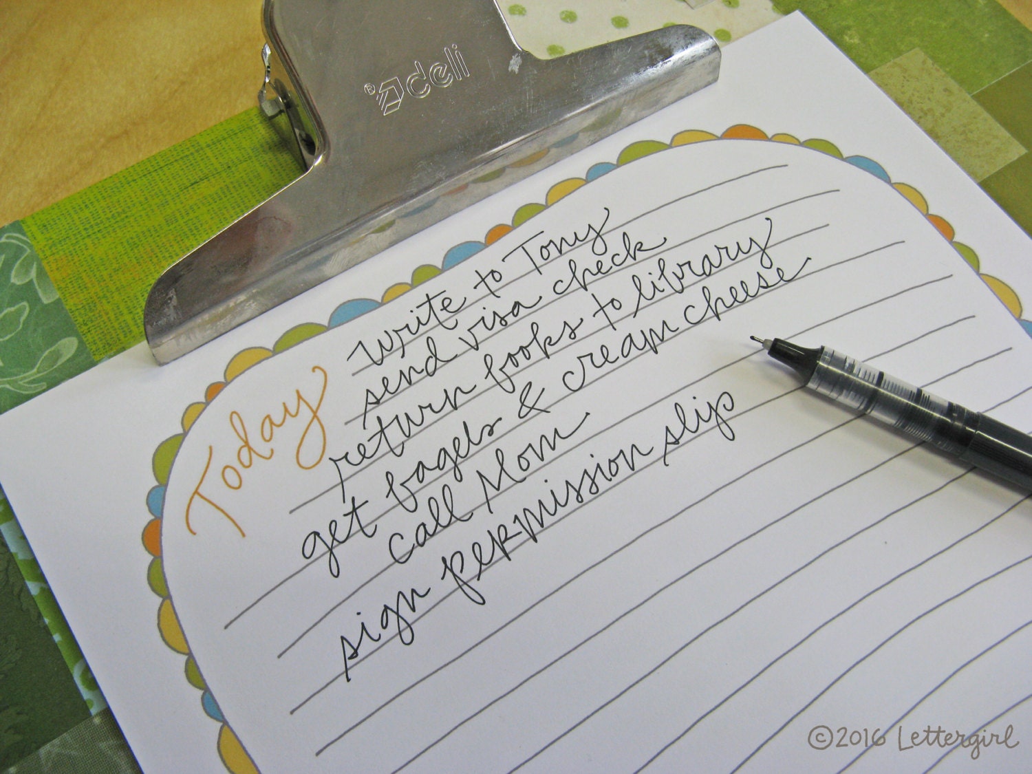 Printable Notes: Handwritten To Do List 5 Designs