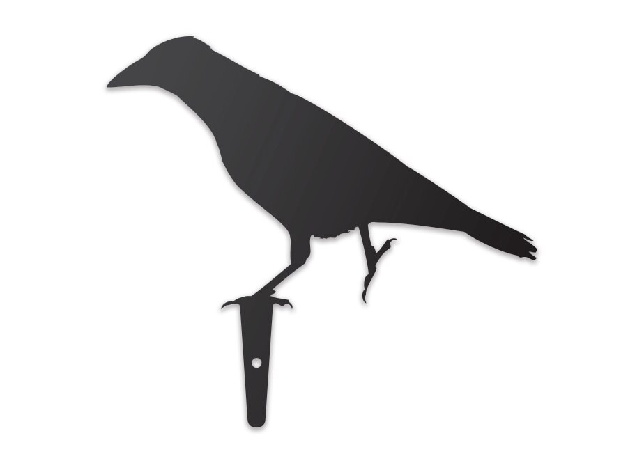Garden Crow Yard Art, Raven Bird - Lawn Ornament