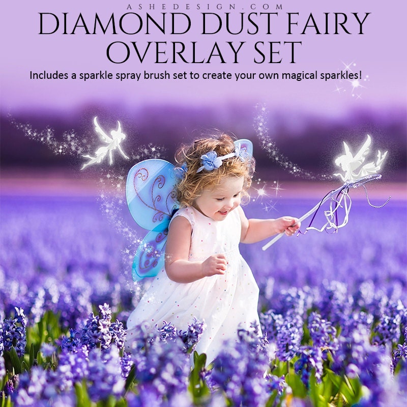 Diamond Dust Fairy Overlays plus Photoshop Sparkle Spray