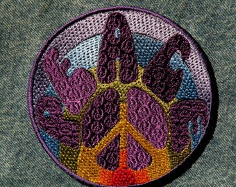 Peace sign patch | Etsy