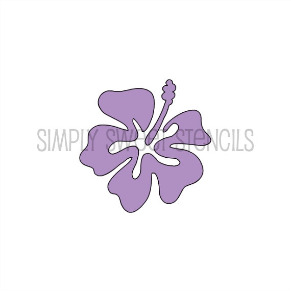 Hibiscus Flower Stencil