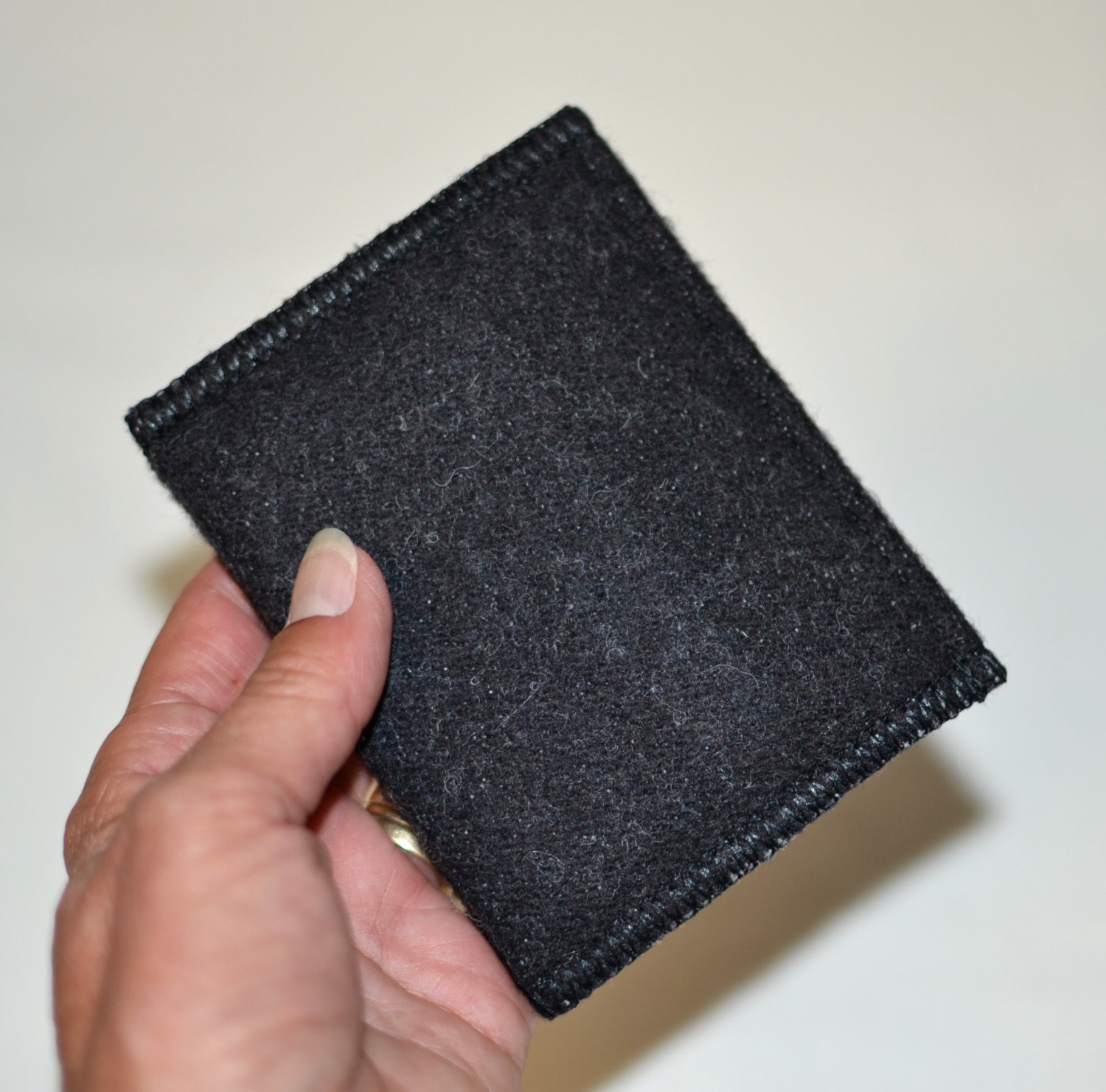 single fold Wool Wallet mens or womens casual slim wallet