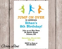 Popular items for sky zone invitation on Etsy