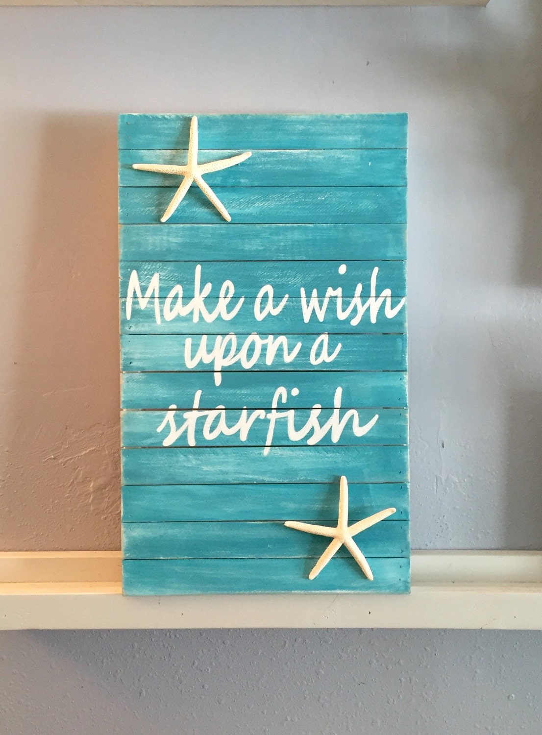 Make A Wish Upon A Starfish Sign Beach Sign Starfish