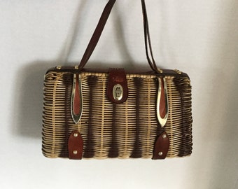 Wicker basket purse | Etsy