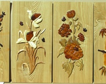 Popular items for wooden intarsia on Etsy
