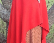 Viking Cloak~ Wool Cloak~ Olive Green Wool Square Cloak~ Anglo Saxon ...