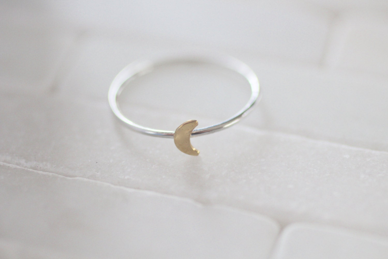 Moon Ring Sterling Silver Ring by LittlePepperJewelry on Etsy