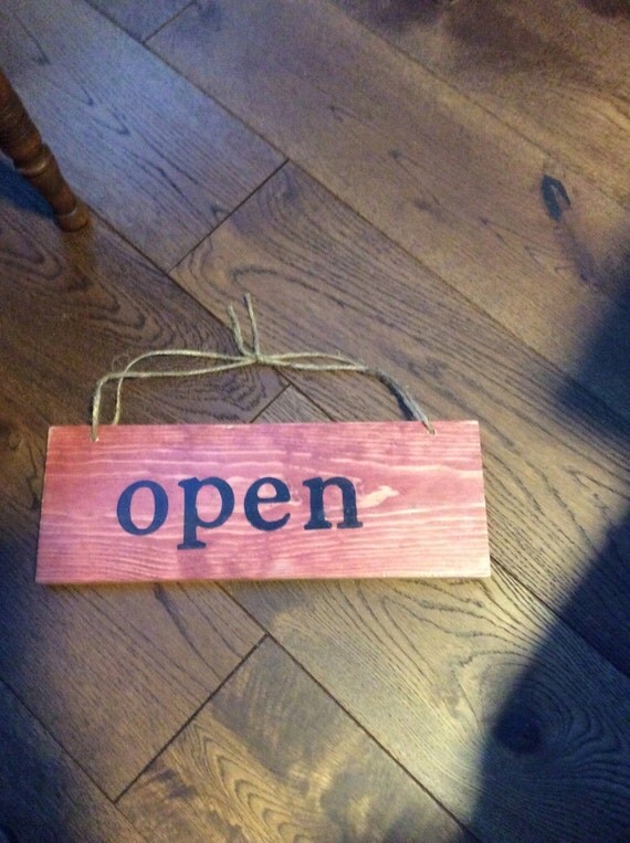 Open/Closed Rustic Window Sign